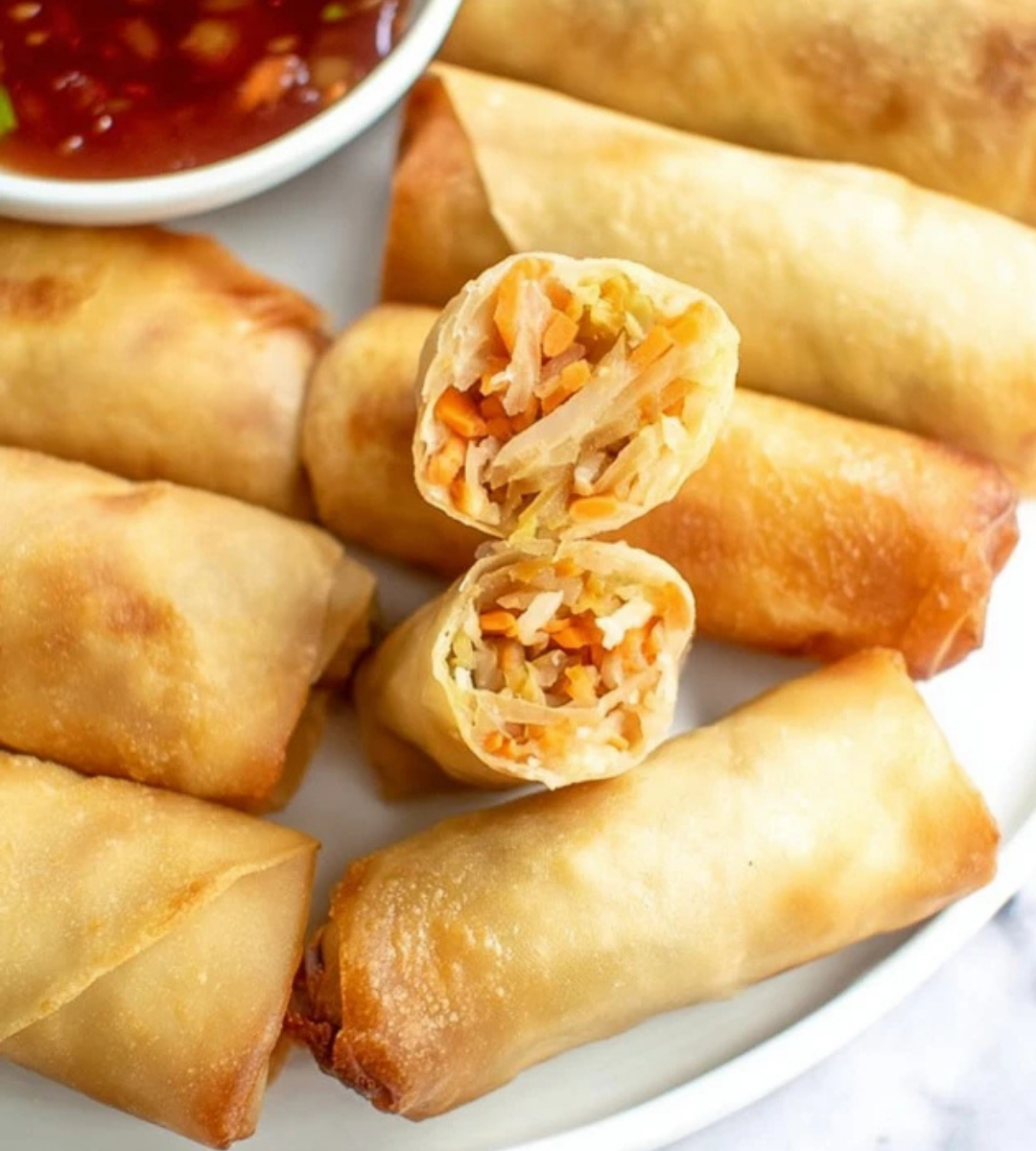 Crispy Vegetable Spring Rolls Recipe - BasCooking